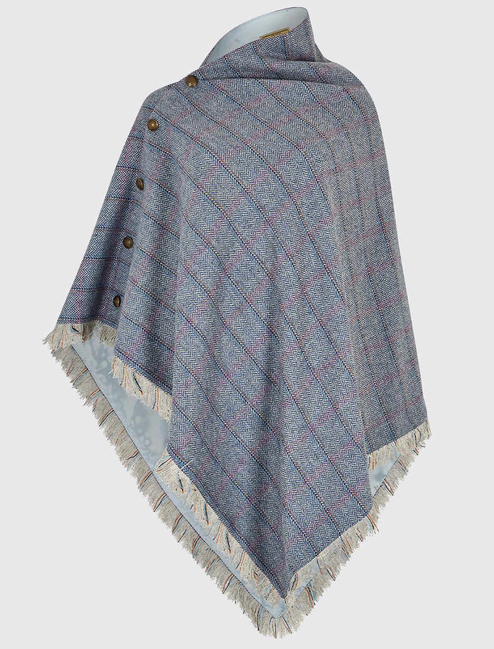 Hazelwood Pure Wool Tweed Poncho - Denim Haze | Dubarry Of Ireland