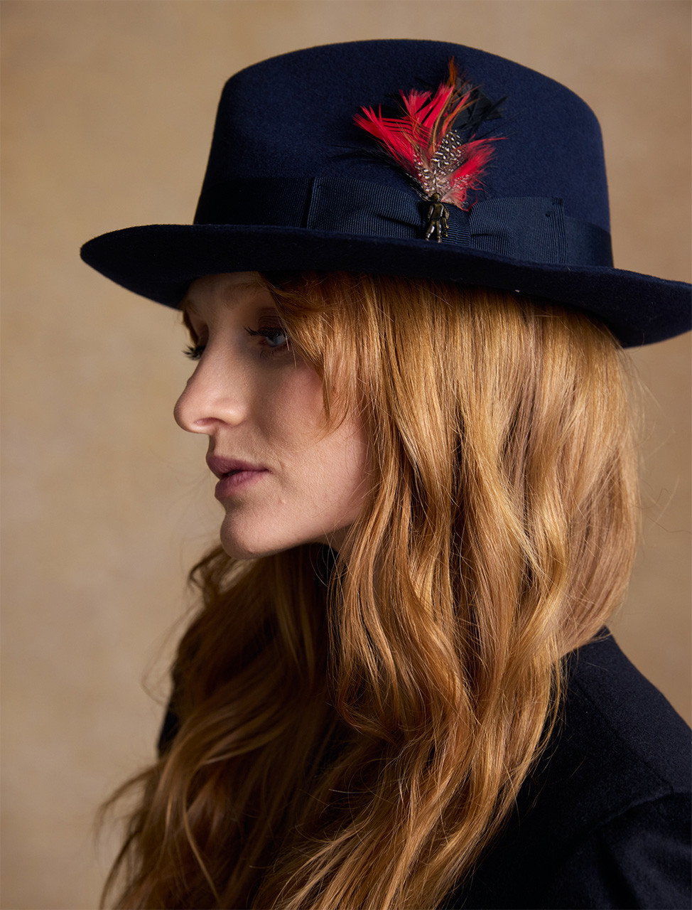 Ladies Kildare Trilby Felt Hat - Navy | Jack Murphy