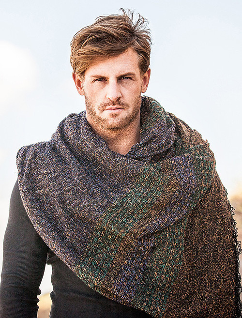 Lambswool Celtic Ruana Wrap Turf Kerry Woolen Mills