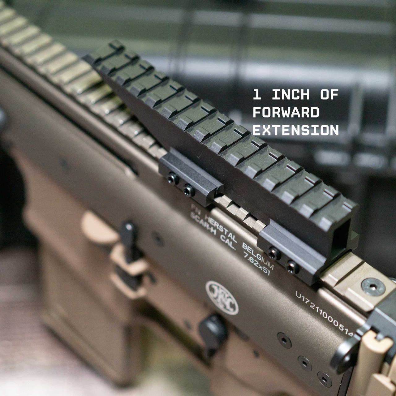 Monstrum Shrapnel Offset Picatinny Riser Mount with Recoil Stop Base