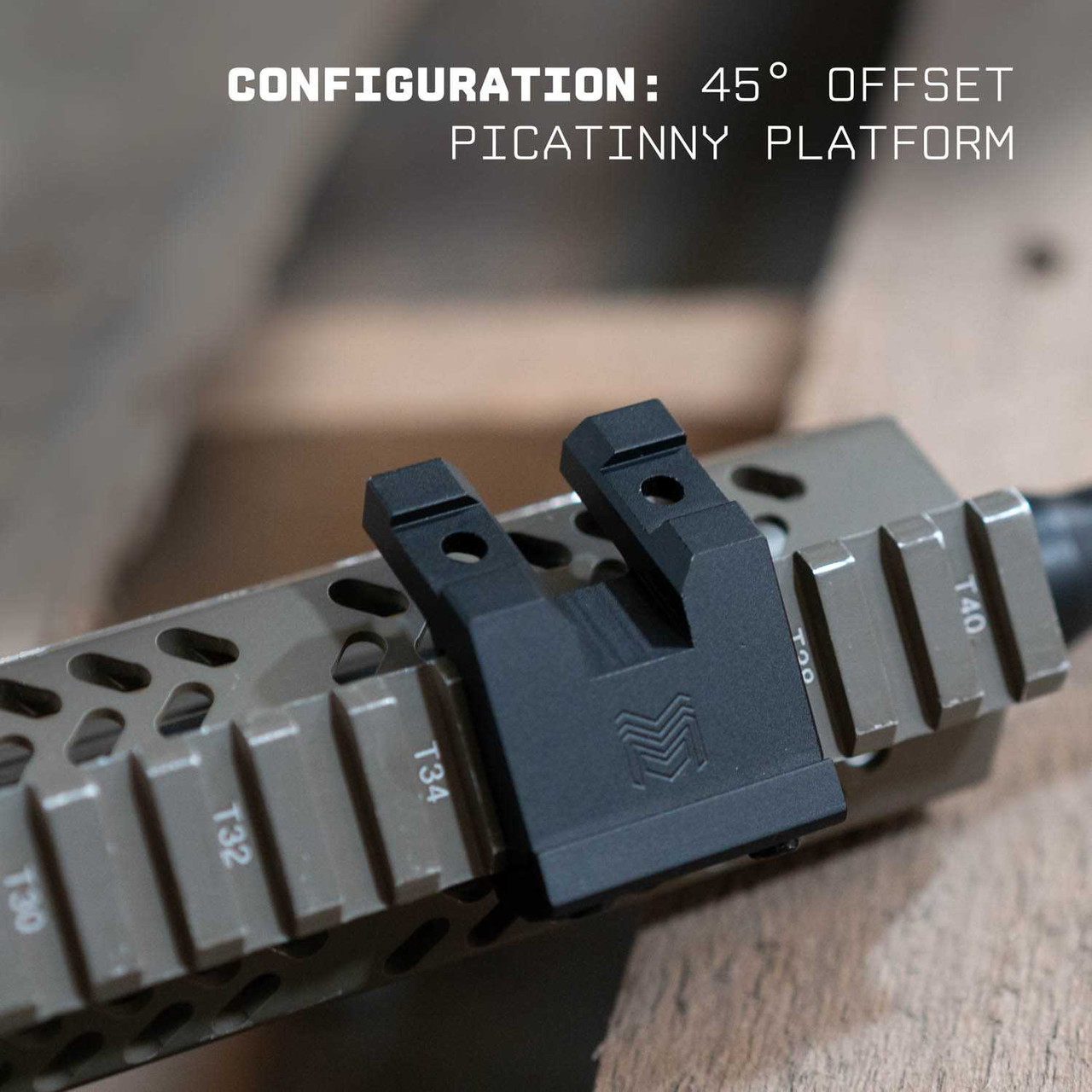 Monstrum Picatinny 45 Degree Offset Scout Light Mount | Compatible with ...