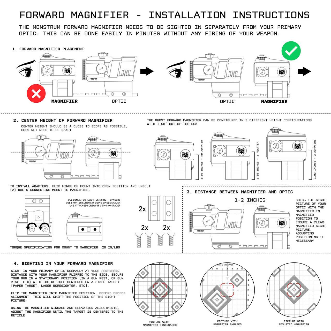 Ghost 2X Flip-to-Side Forward Magnifier