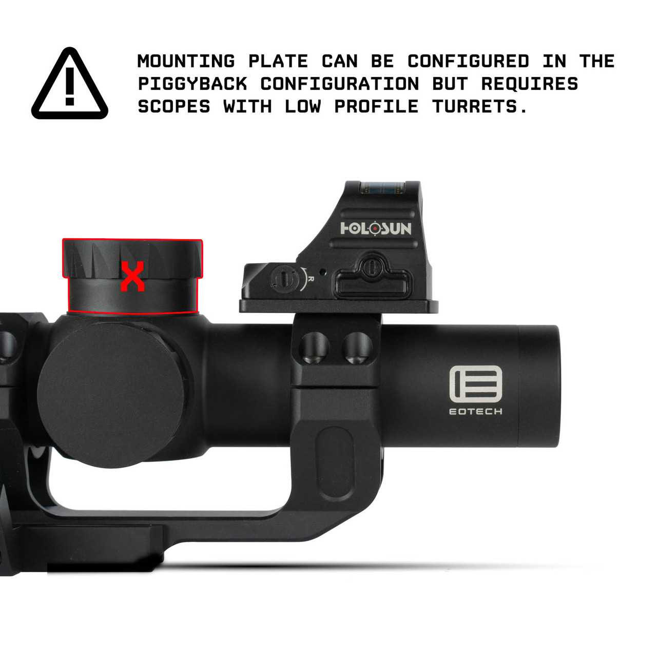 Sidewinder 34mm Scope Mount with 45 Degree Canted Red Dot Mount