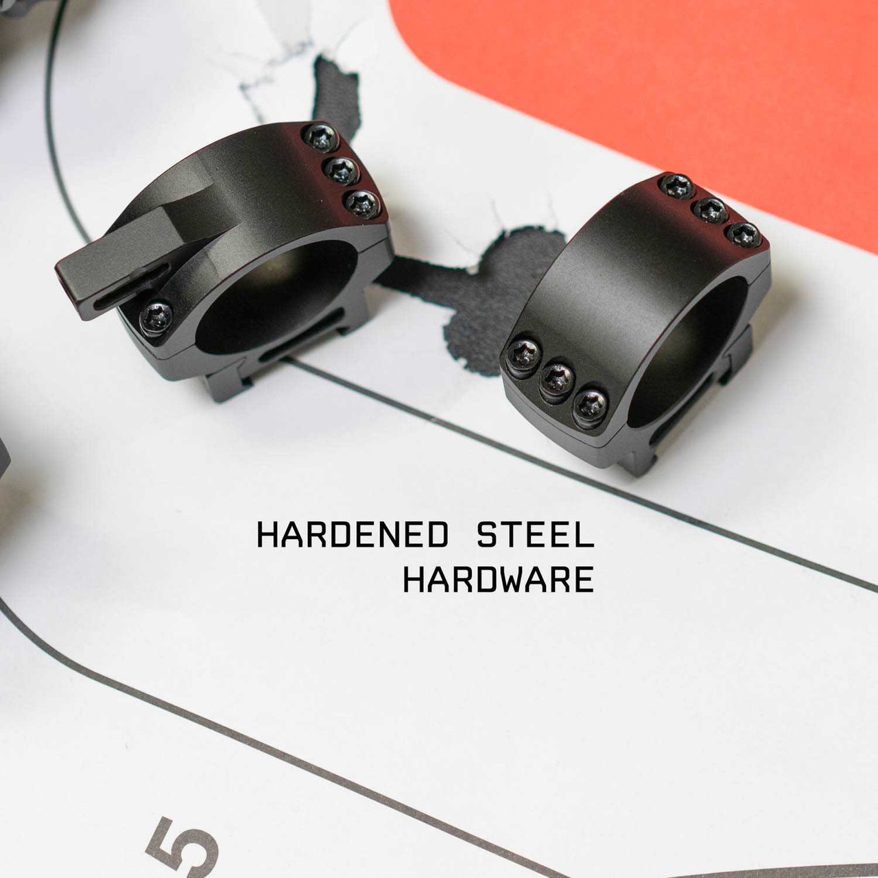 30mm Precision V2 Scope Rings with Level Bubble