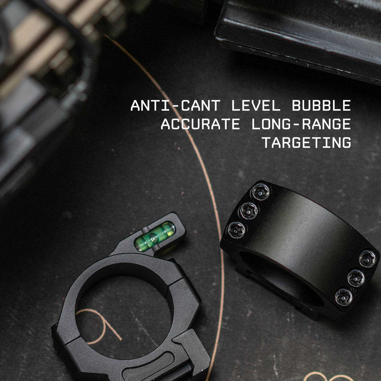 30mm Precision V2 Scope Rings with Level Bubble