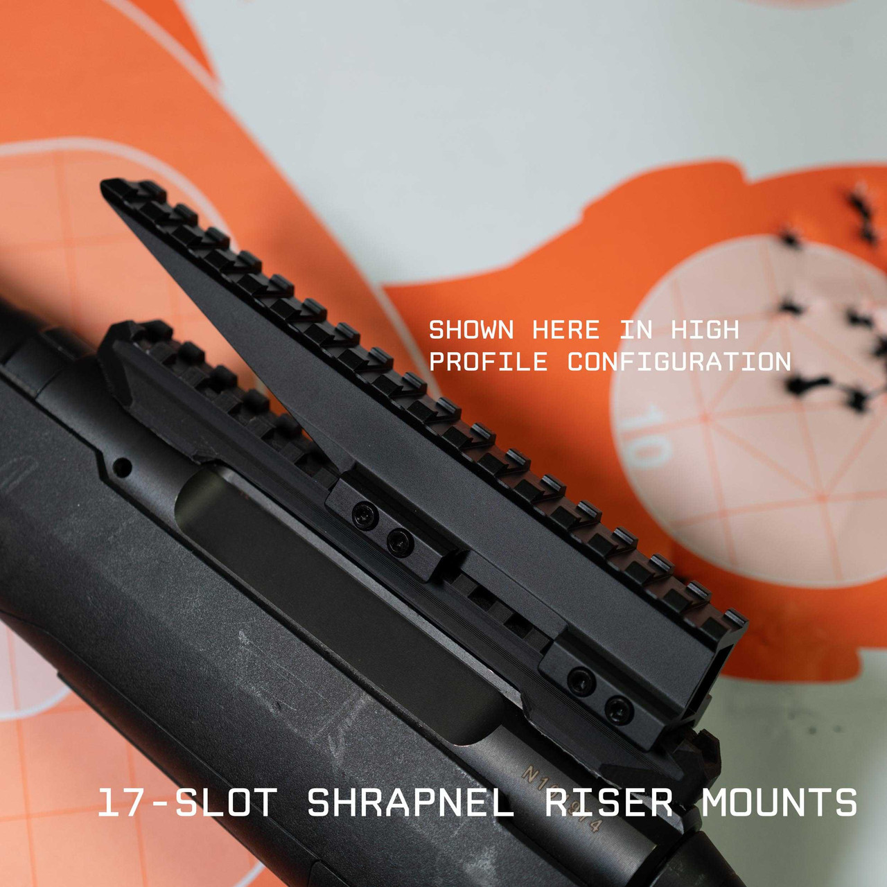 Monstrum Shrapnel Offset Picatinny Riser Mount with Recoil Stop Base
