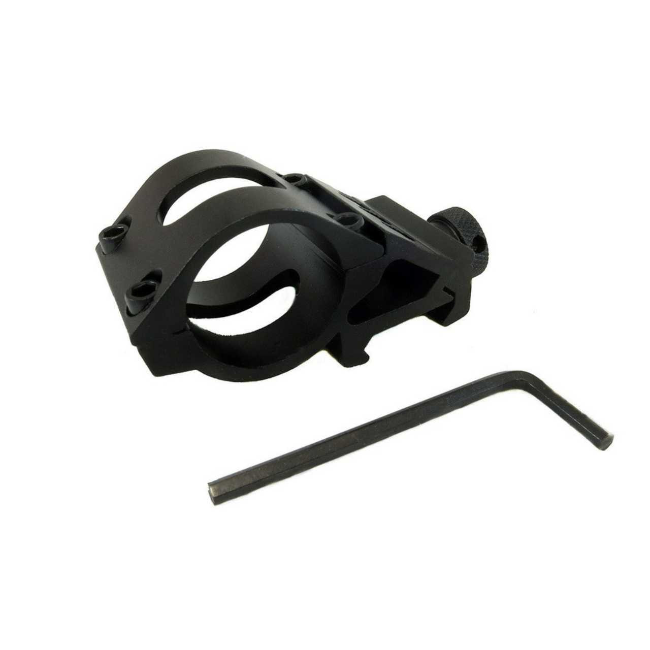 1 inch Picatinny Offset Flashlight Rail Mount