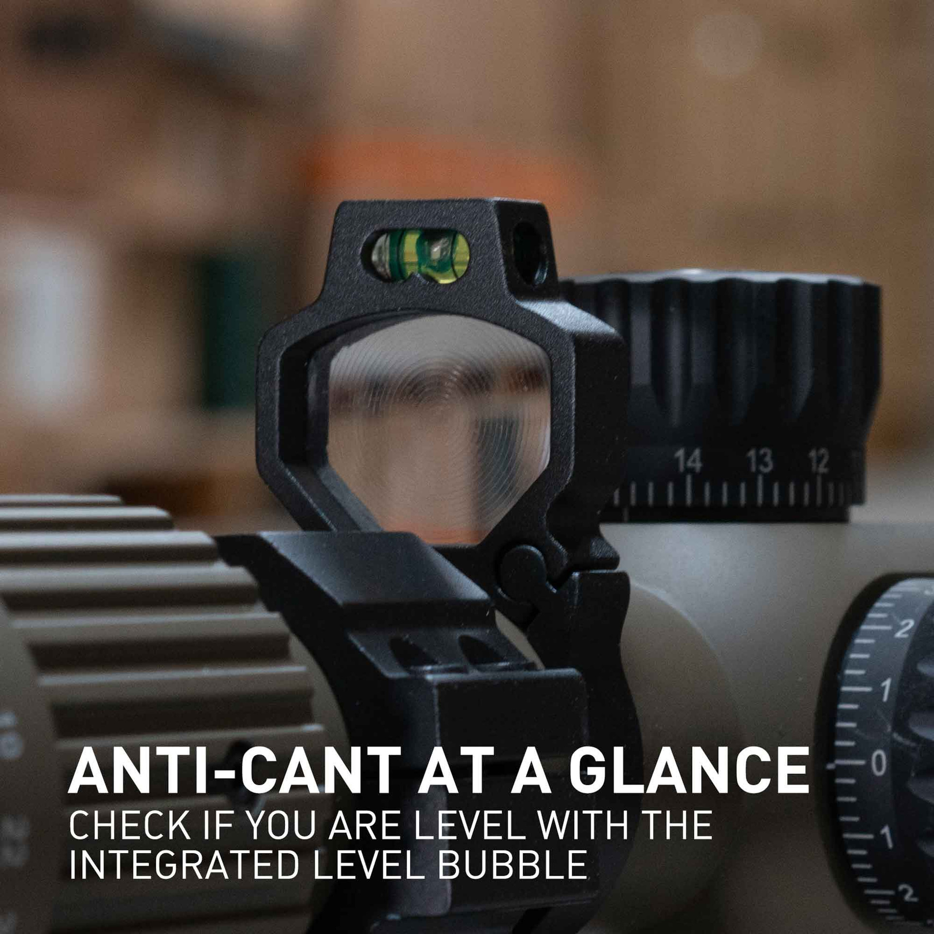 Next Level Series Scope Turret Magnifying Glass w/ Level Bubble
