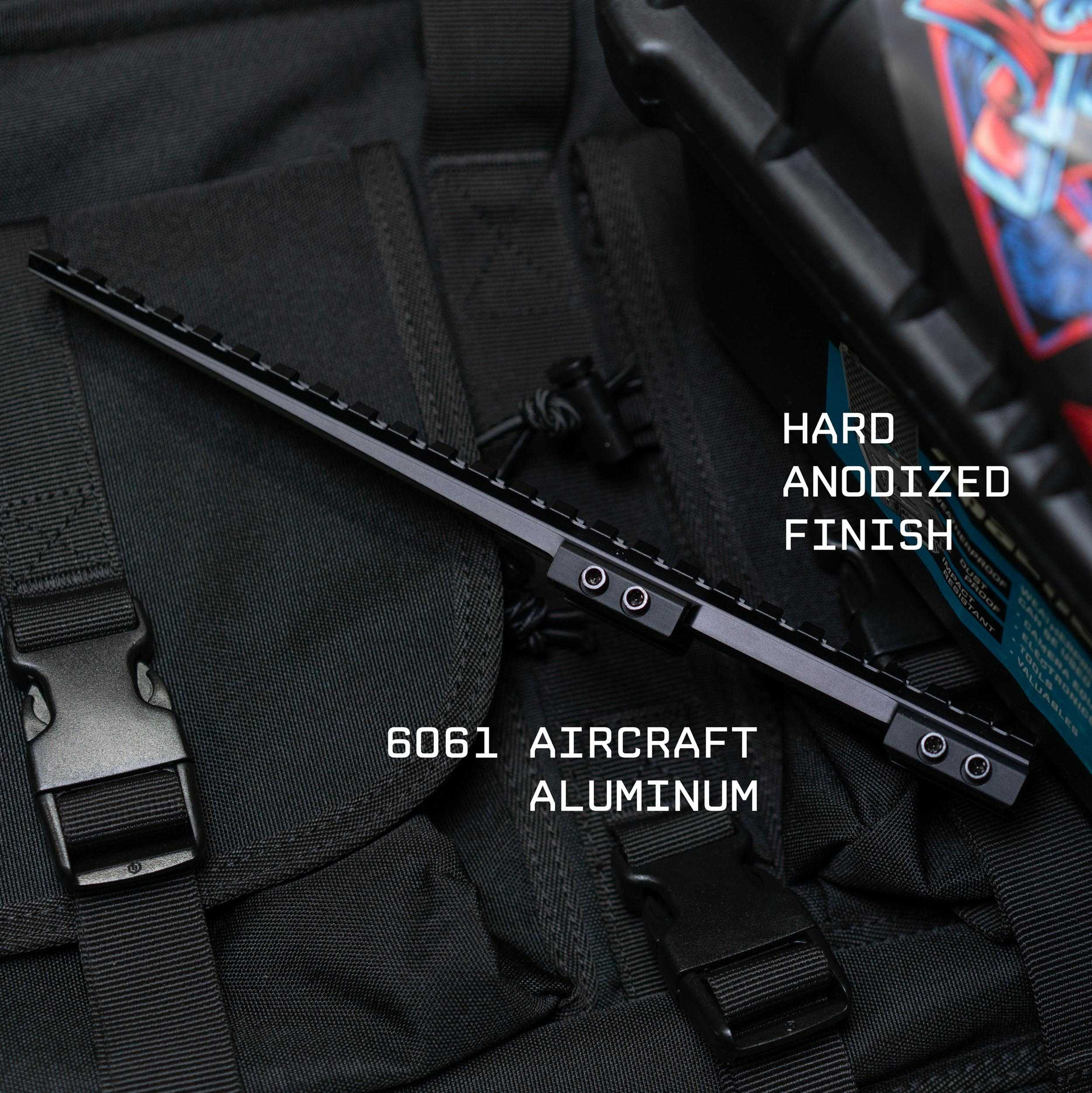 Shrapnel Extended Picatinny Riser Mount with Recoil Stop Base | 25 Slot ...