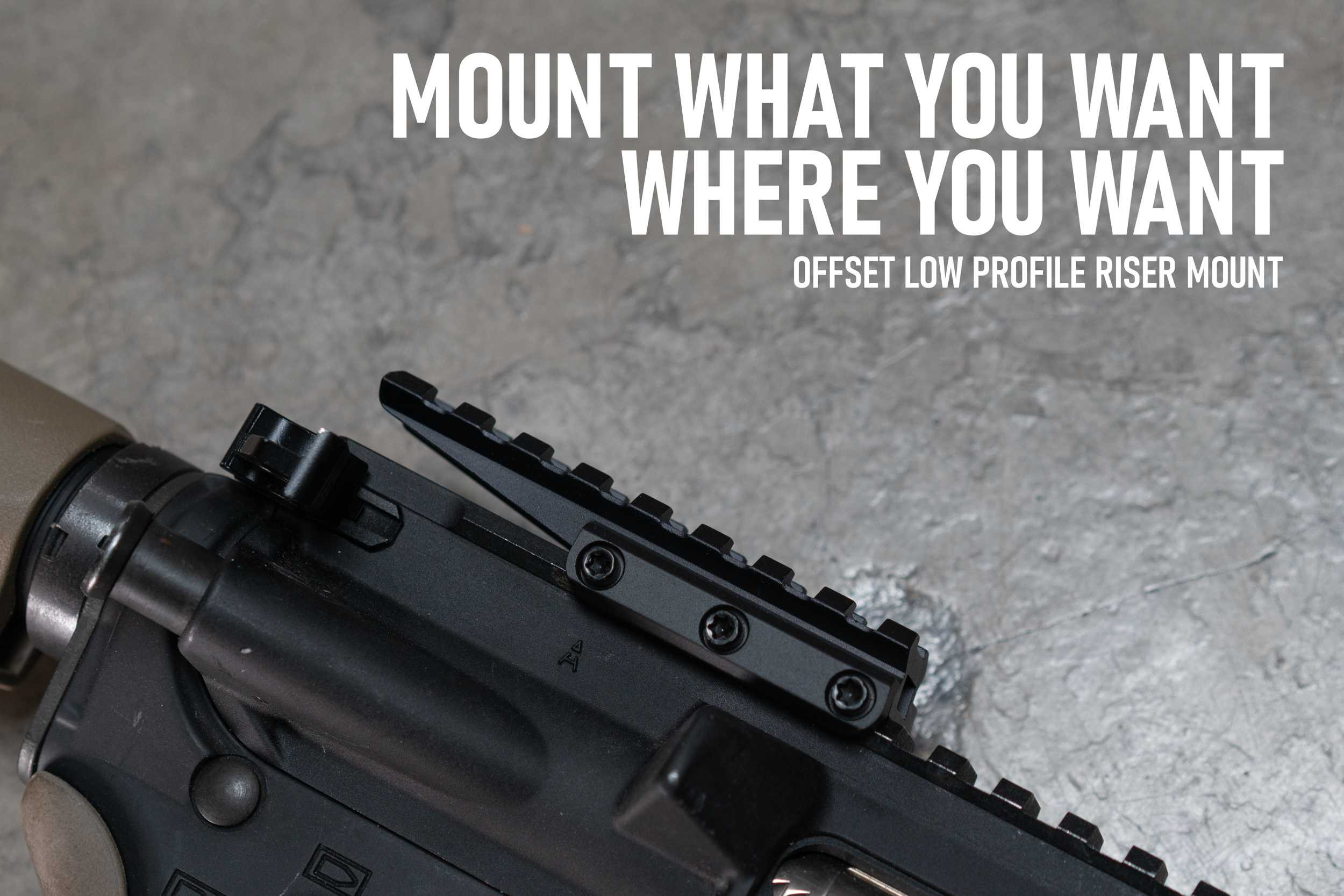 Monstrum Shrapnel Offset Picatinny Riser Mount with Recoil Stop Base ...
