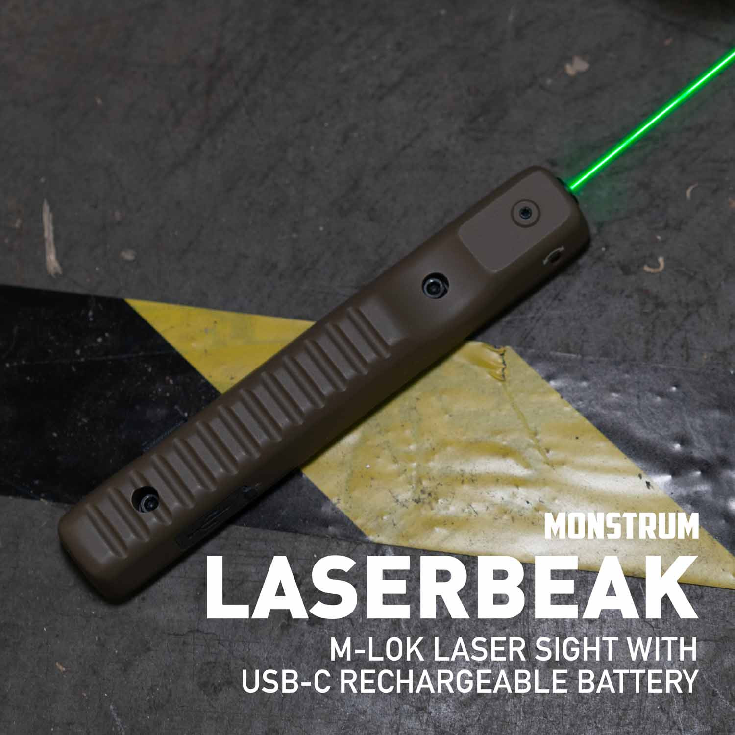 Monstrum Laserbeak M-LOK Laser Sight with USB-C Rechargeable Battery