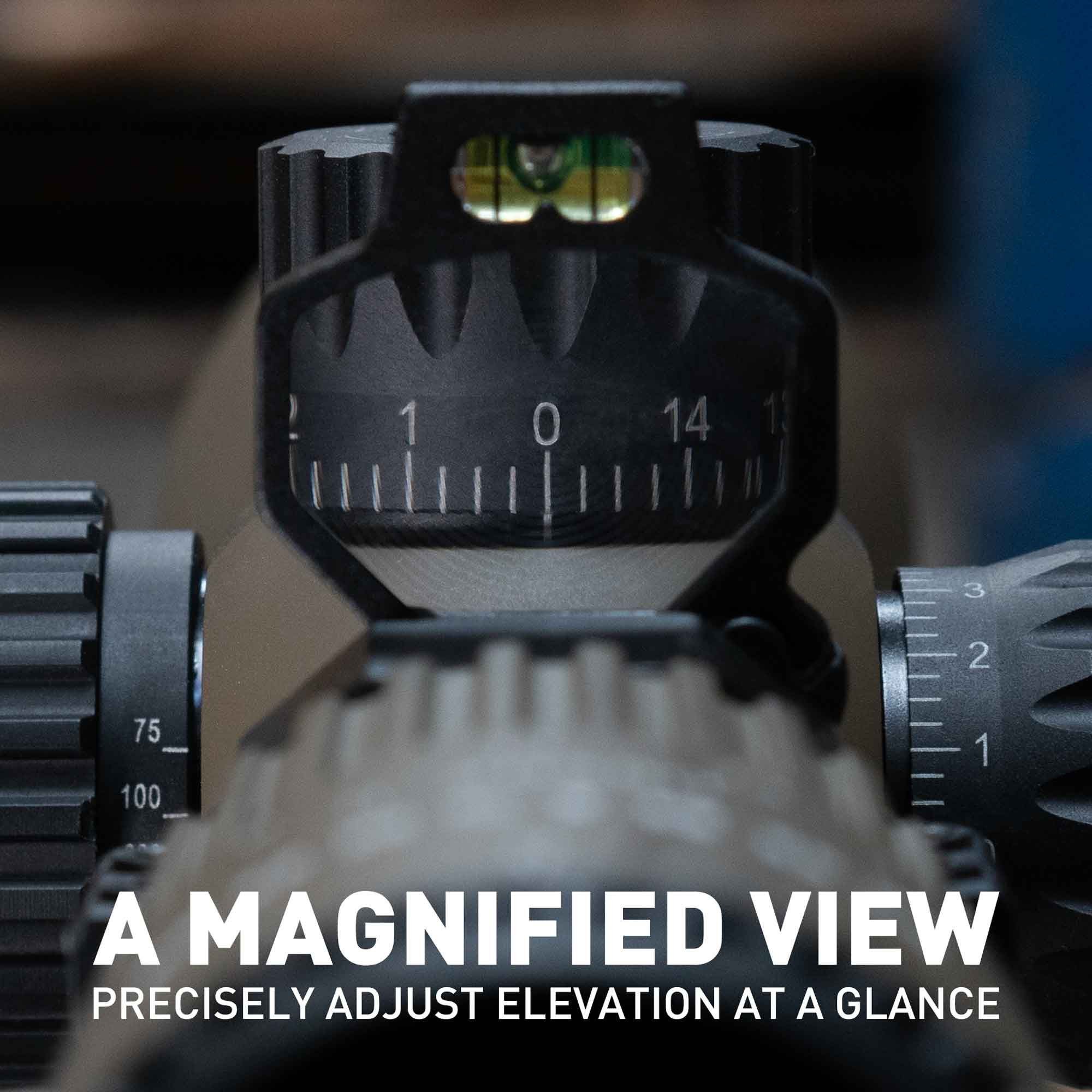 Next Level Series Scope Turret Magnifying Glass w/ Level Bubble