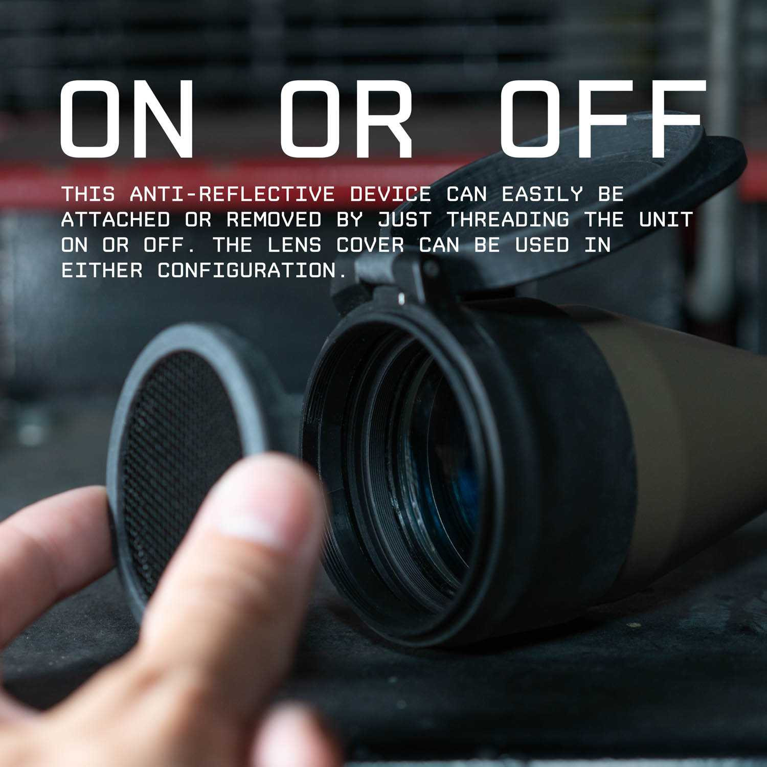 Monstrum Tactical Flip-Up Rifle Scope Lens Covers w/ Honeycomb Anti ...