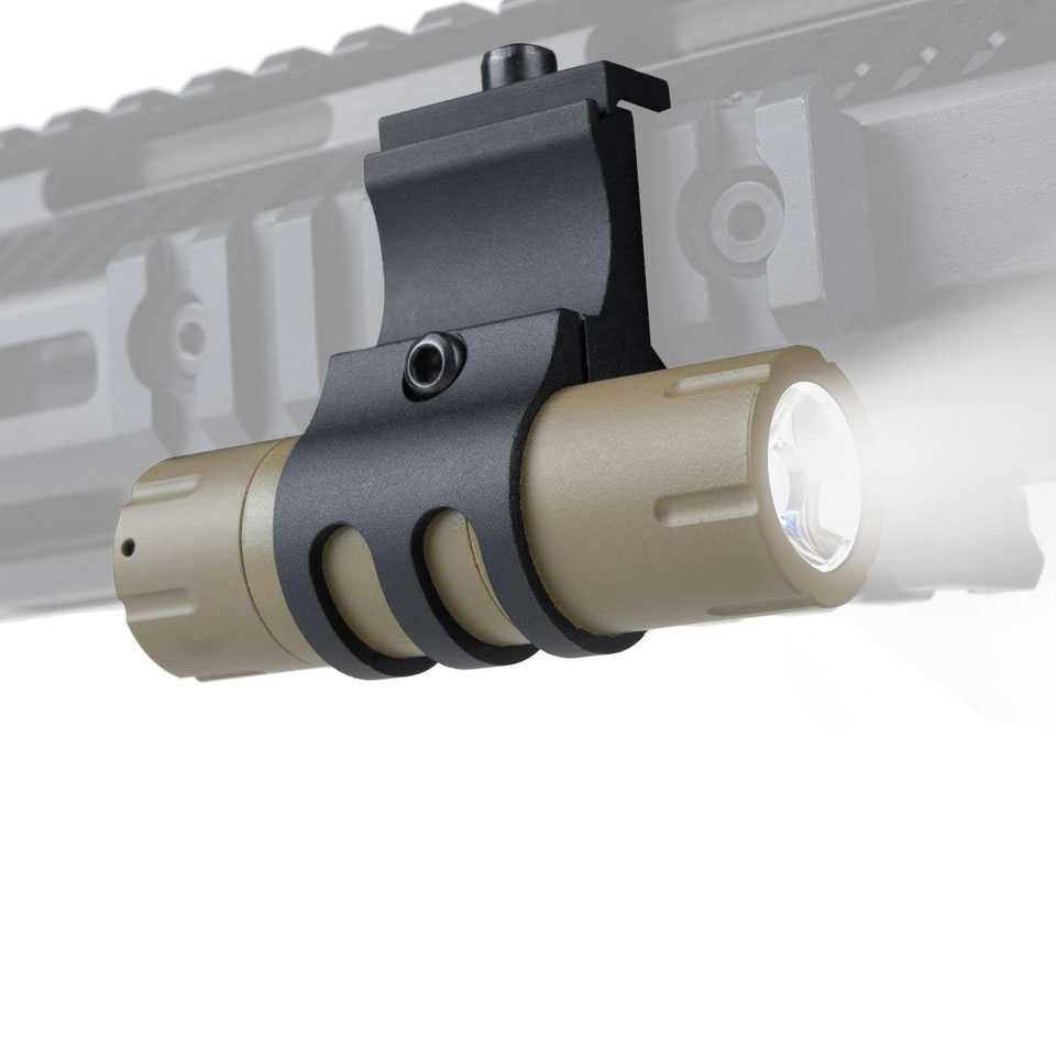 Compact Rail Mount Tactical Flashlight | Flat Dark Earth