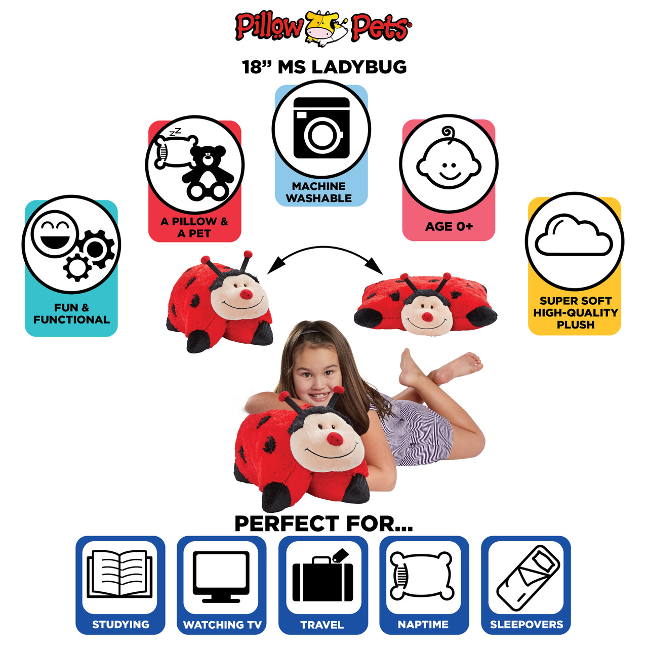 Wearable Ladybug Pillow Ladybug Pillow Wearable Plush Big Bug Giant ...
