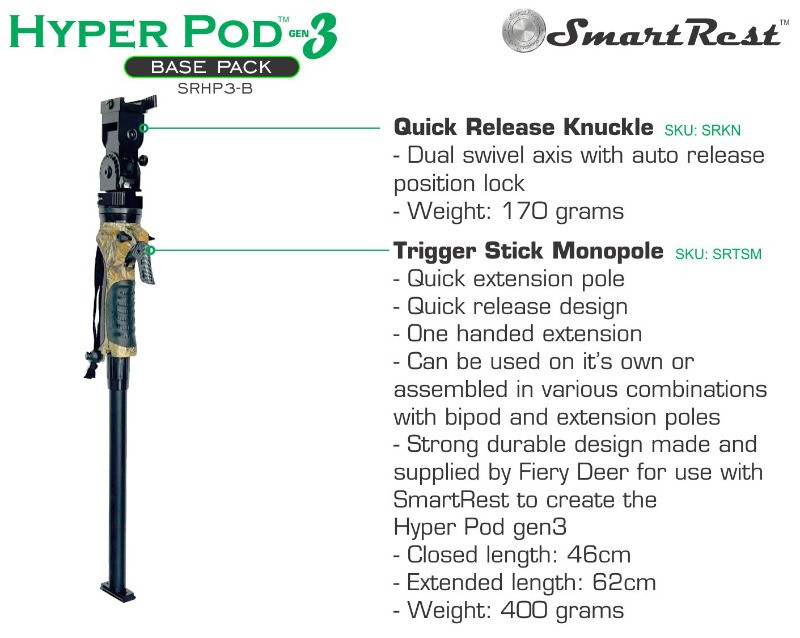 SMARTREST - HYPERPOD 3 BASIC PACK - SKU: SRHP3-BP - Safari Firearms