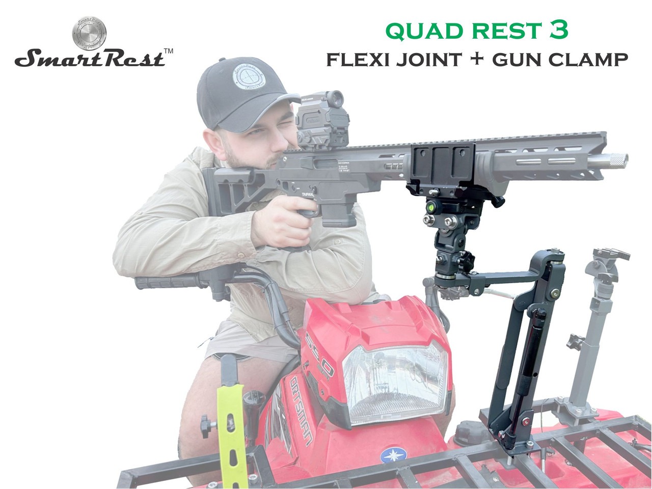 SmartRest Flexi Joint + Gun Clamp for Quad Rest 3 with strut support ...