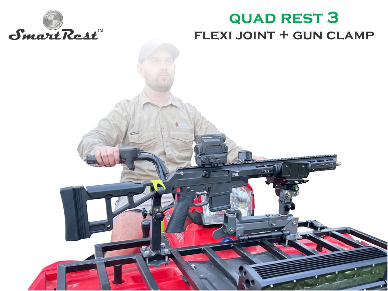 SmartRest Flexi Joint + Gun Clamp for Quad Rest 3 with strut support ...