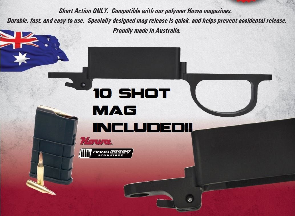 Howa - M1500 Short action Mag Housing Aluminium - SKU: BDHSL