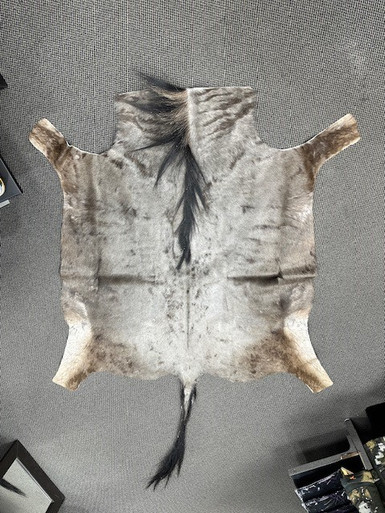 BLUE WILDEBEEST SKIN HIDE RUG - Safari Firearms