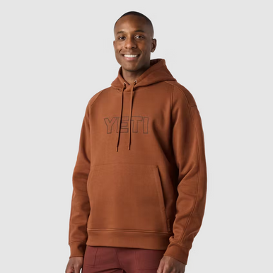 YETI INTL LOGO FLEECE HOODIE-XL- RUST- SKU: 21023007874 - Safari Firearms