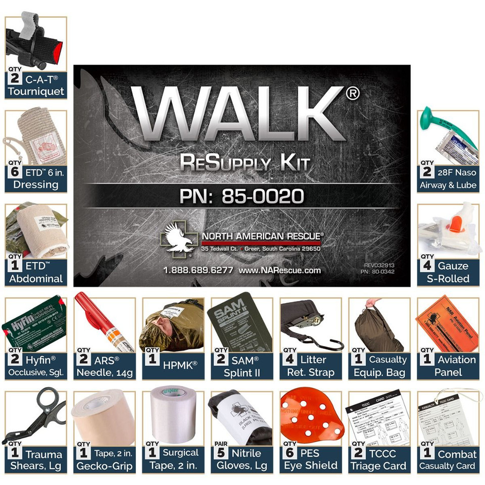 North American Rescue Army CLS "Combat Life Saver" Resupply Kit