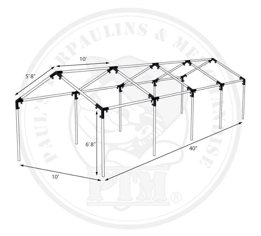 20' x 40' High Peak Canopy (Frame only)