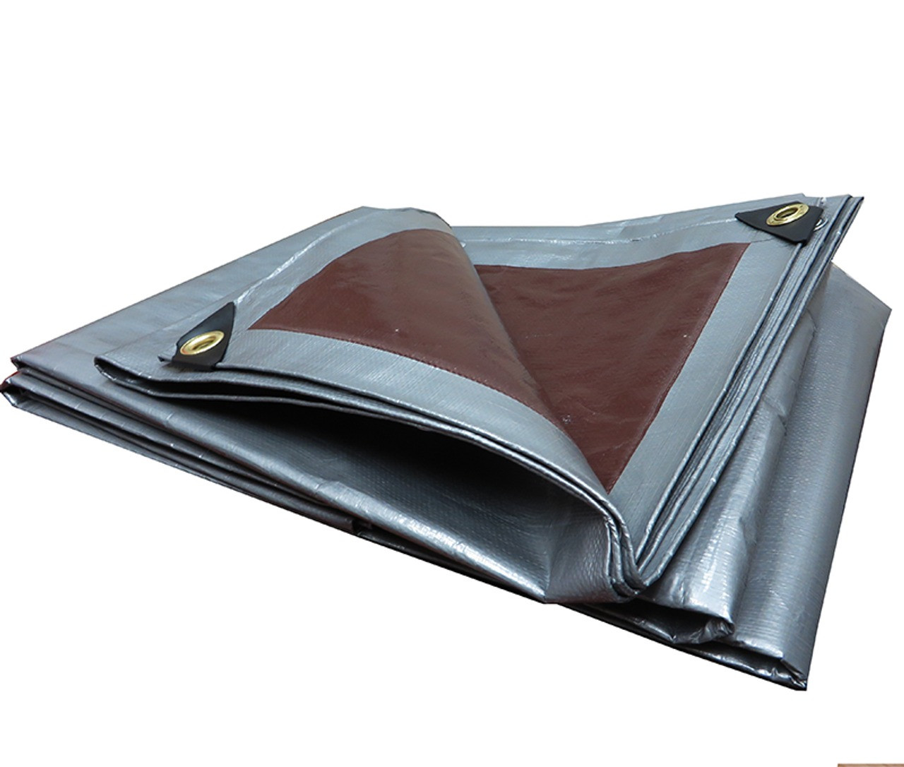 50' X 50' Super Heavy Duty Silver/Brown Tarp (Actual Size 49'6" X 49'6")