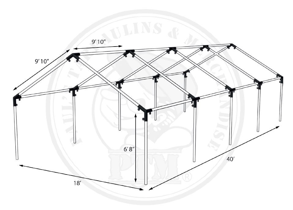 20' x 40' High Peak Canopy (Frame only)