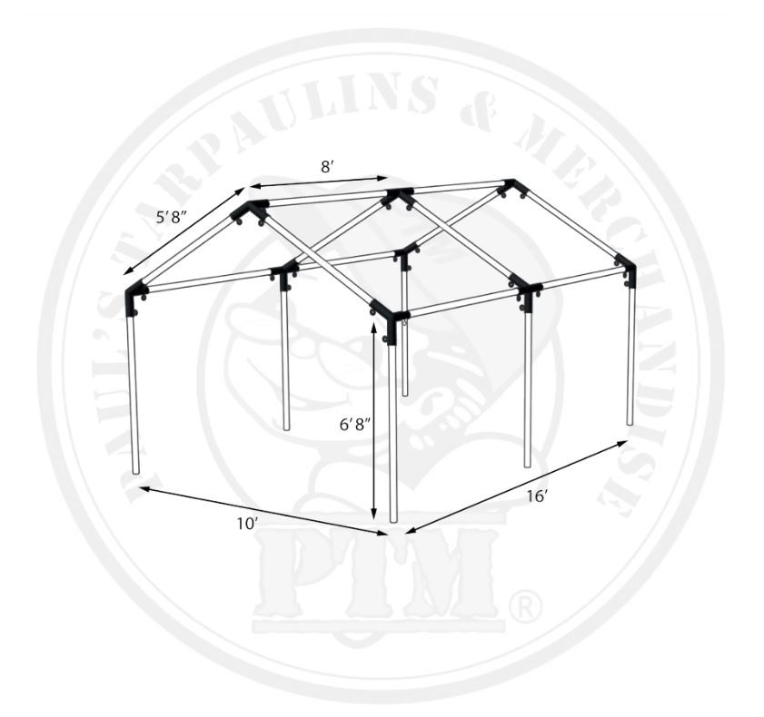 10' x 10' High Peak Canopy (Frame only)