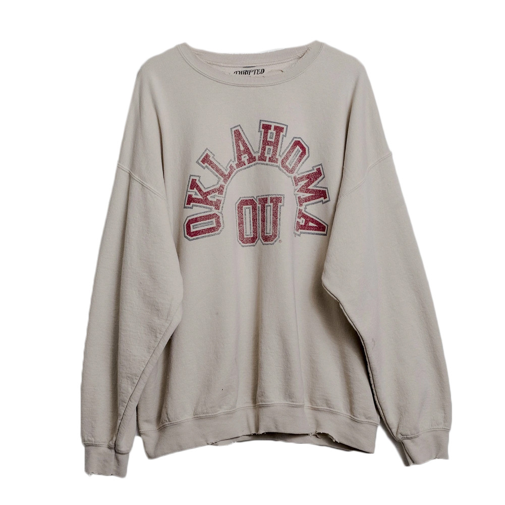 Livy Lu Women's OU Mega Arch Thrifted Sweatshirt - MetroShoe Warehouse