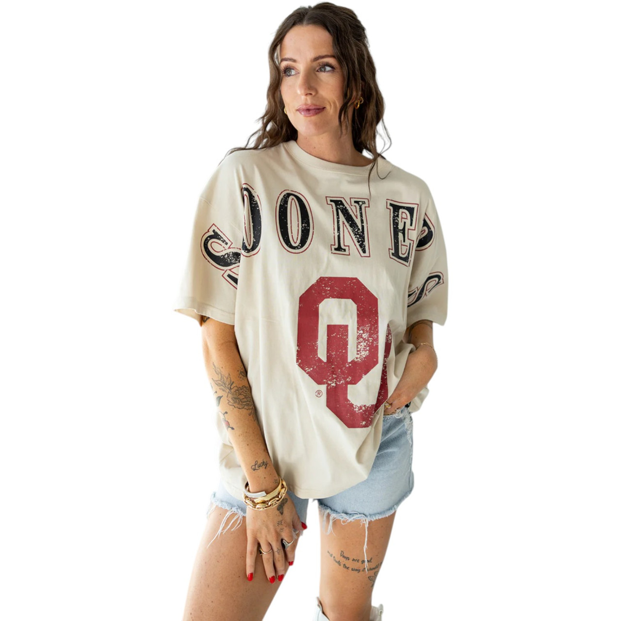 Gameday Social Women's OU Southern Split Oversized Tee - MetroShoe ...
