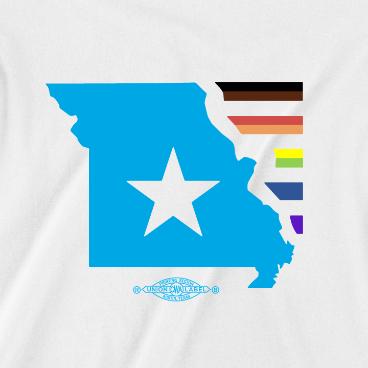 Missouri Dems Inclusive Pride Logo (Unisex White Tee) - Missouri ...