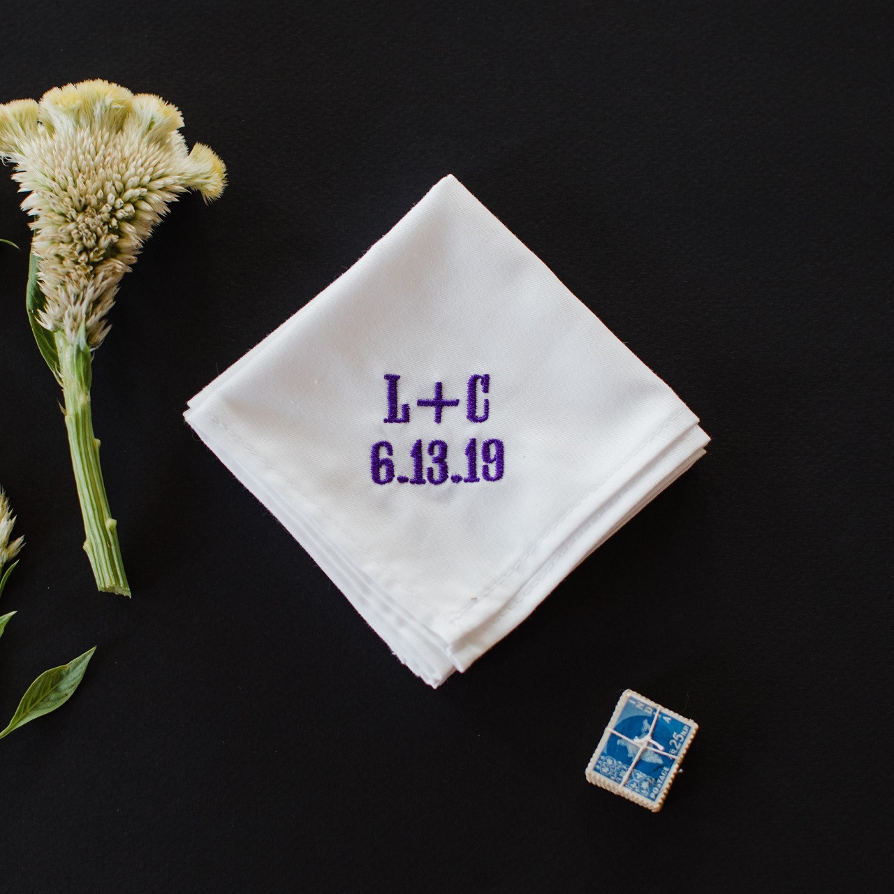 Men's Wedding Handkerchief | Personalized | The Handkerchief Shop