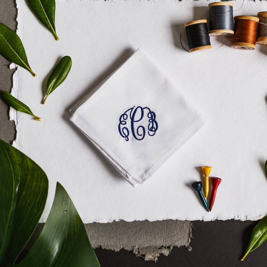 Monogrammed Handkerchief 3pack {Diamond} - The Handkerchief Shop ...