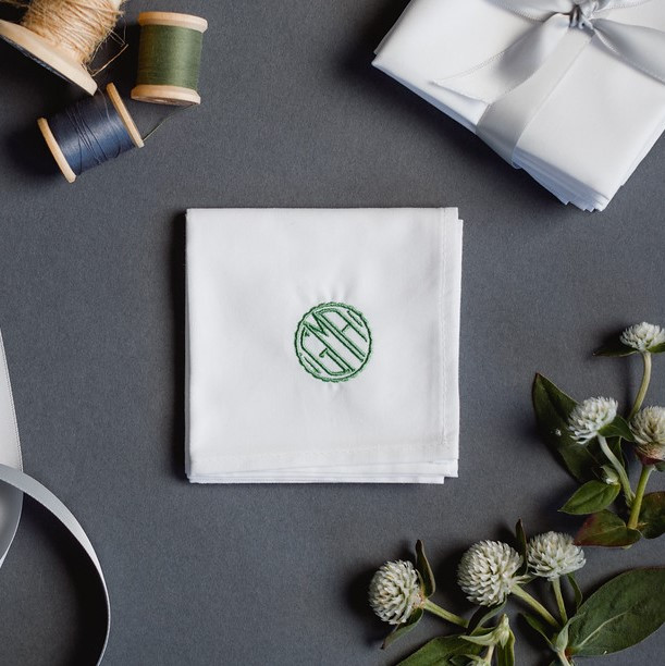 Monogrammed Handkerchief 3pack {Diamond} - The Handkerchief Shop ...
