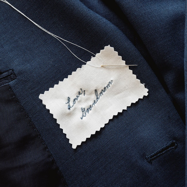 Handwriting Embroidery To Be Sewn Into Dress, Suit | Remembrance Gift