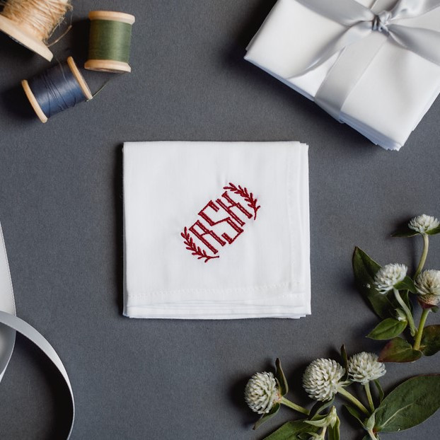 Monogrammed Handkerchief 3pack {Diamond} - The Handkerchief Shop ...