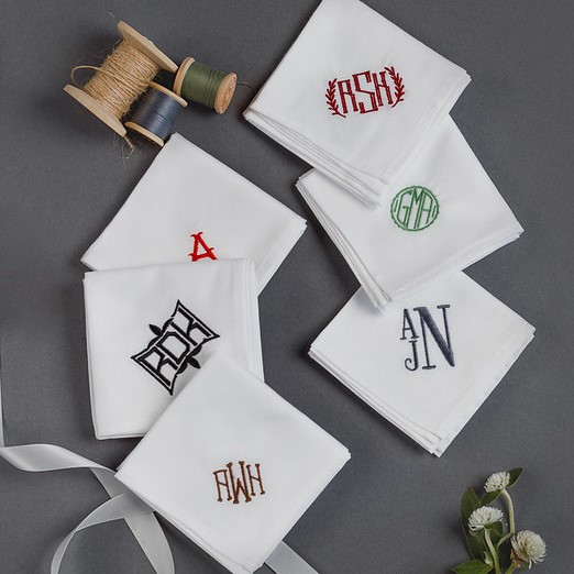 Monogrammed Handkerchief 3pack {Floral} - The Handkerchief Shop ...