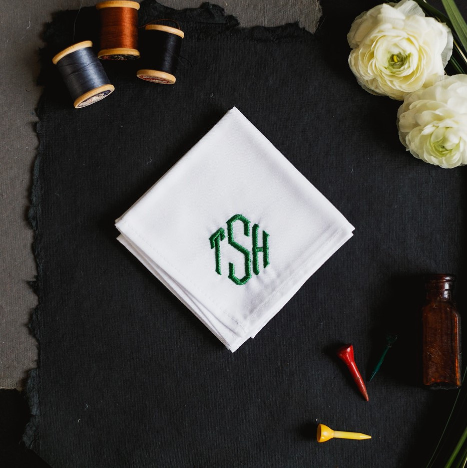 Monogrammed Handkerchief 3pack {Diamond} - The Handkerchief Shop ...