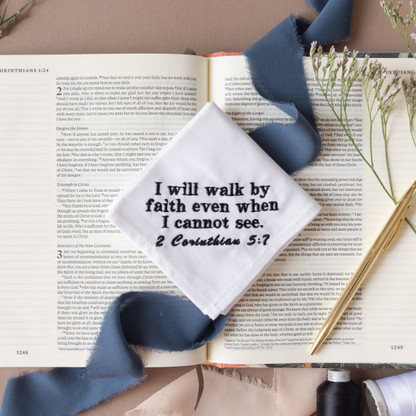 Bible Verse Embroidered Handkerchief | The Handkerchief Shop