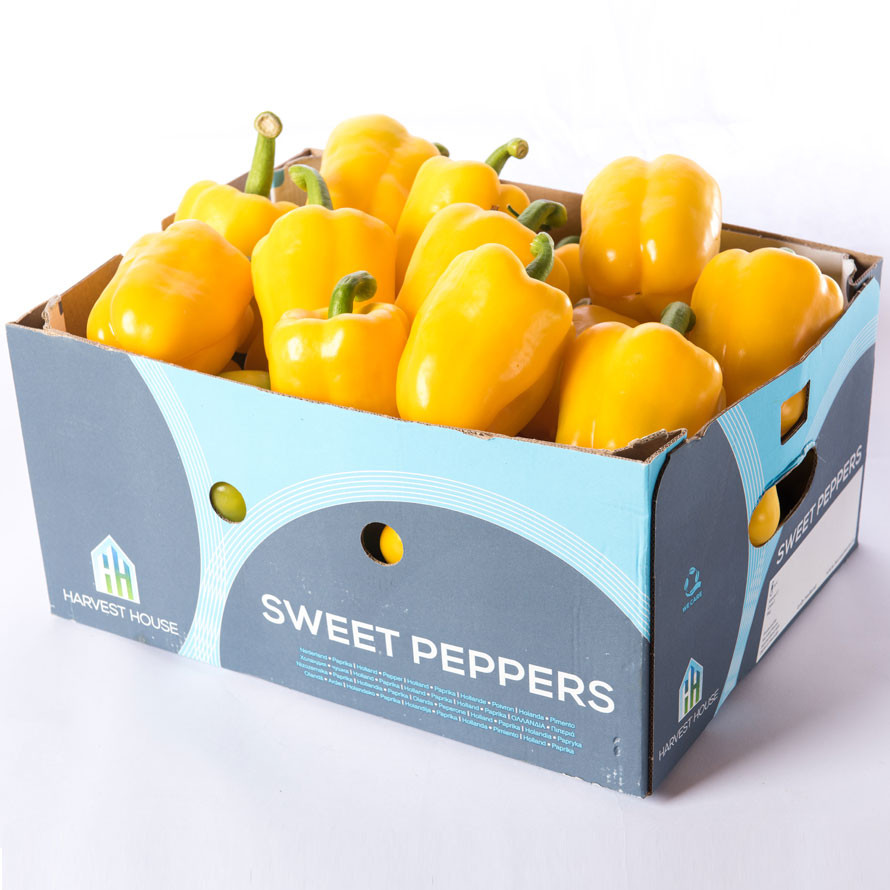 Fresh Yellow Pepper Box