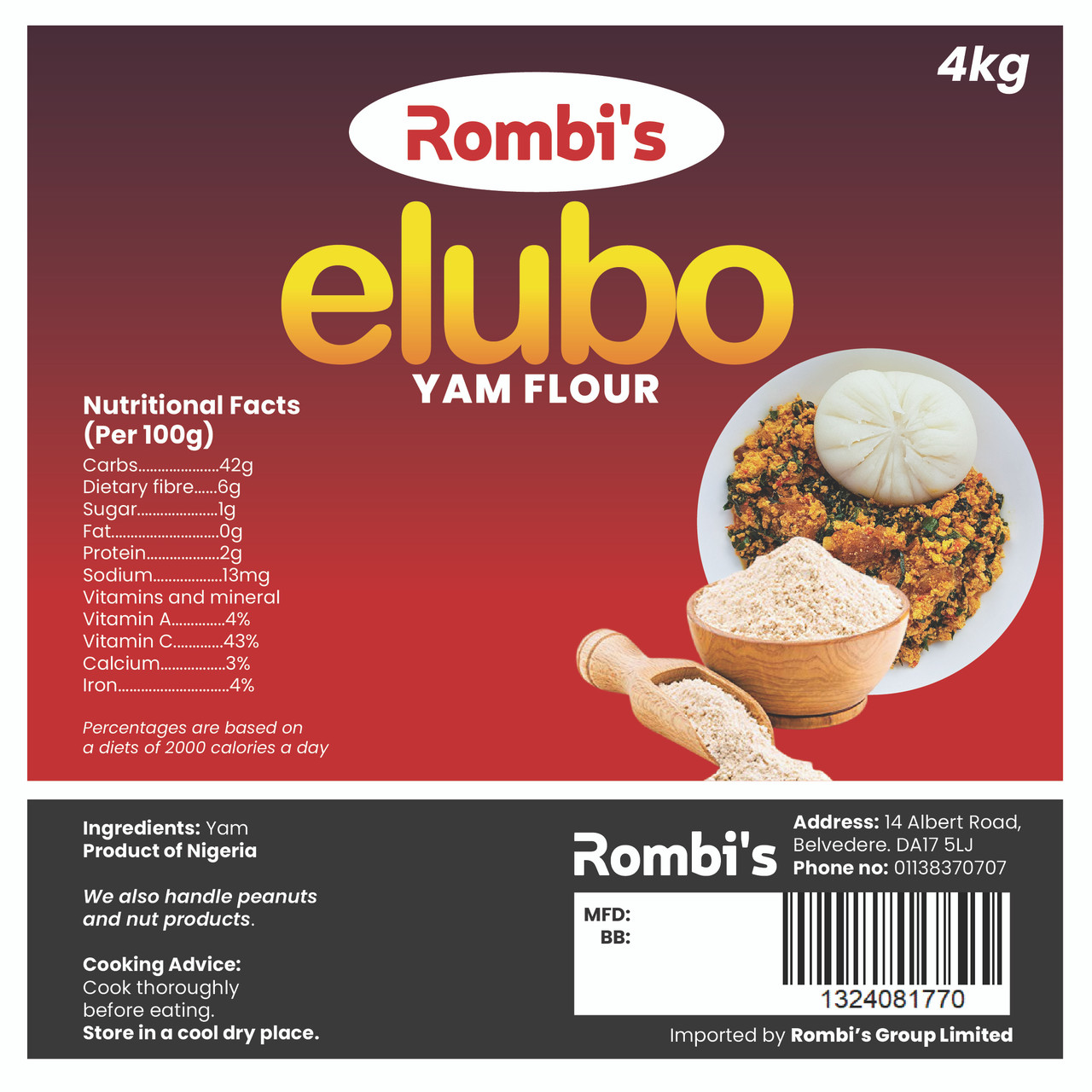Rombi's Elubo (Yam Flour) 4kg