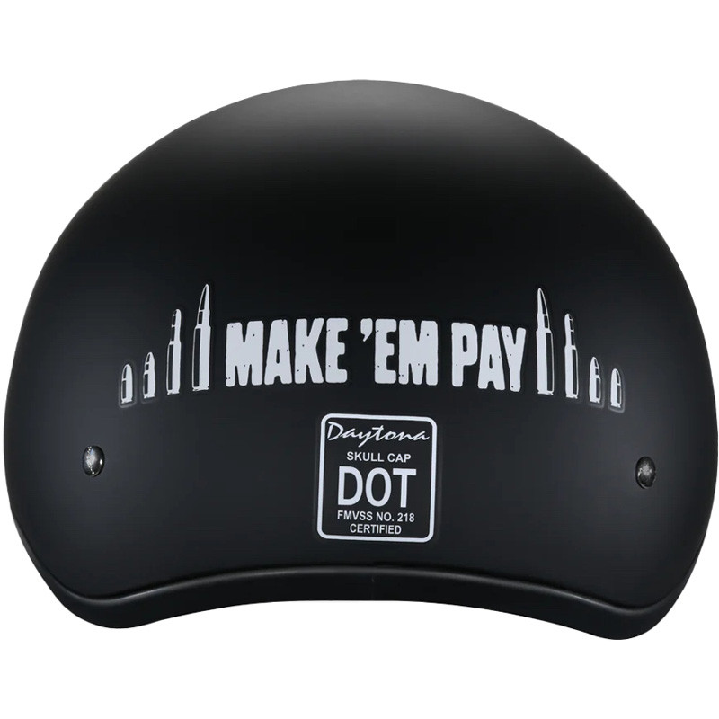 Daytona Skull Cap Make 'Em Pay Helmet | XtremeHelmets.com