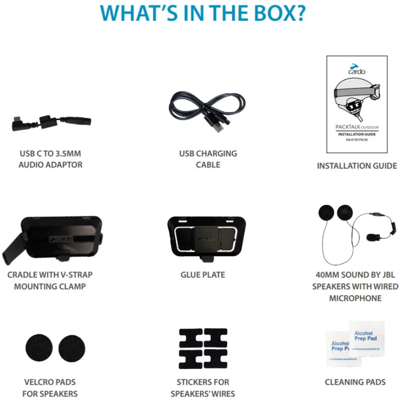 Cardo Packtalk Outdoor 2nd Helmet Kit | XtremeHelmets.com