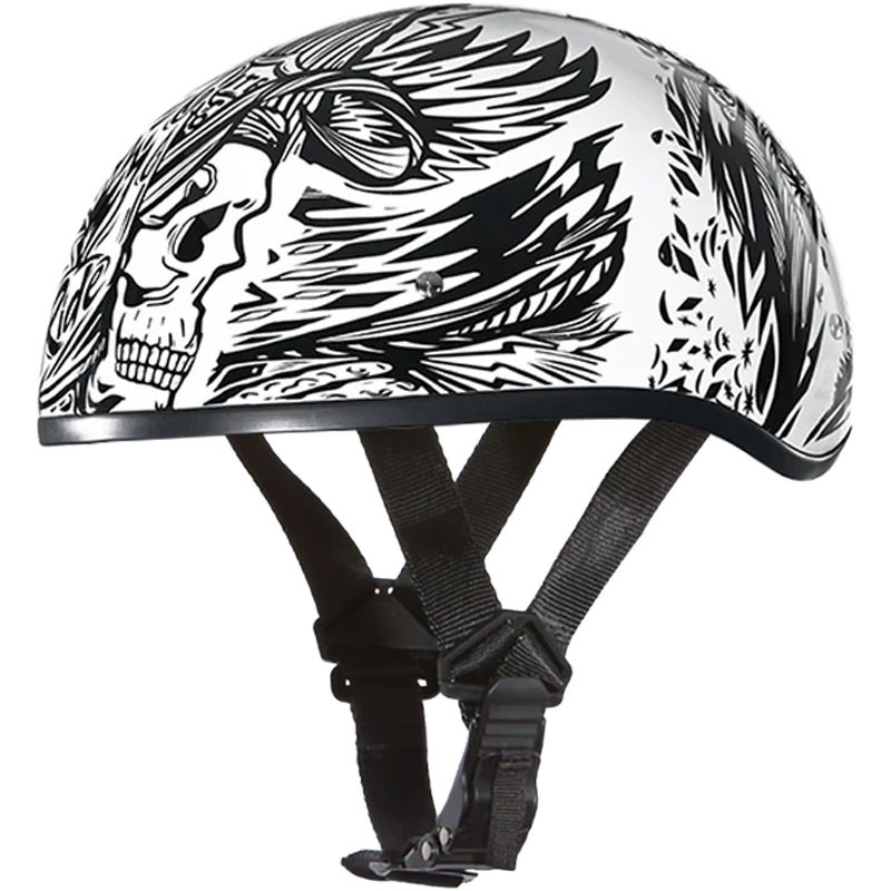 Daytona Skull Cap Live Fast Helmet | XtremeHelmets.com