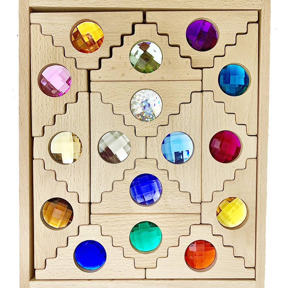 Dutch Step Gable Blocks | Papoose Toys - Shop Inside - Small World Play