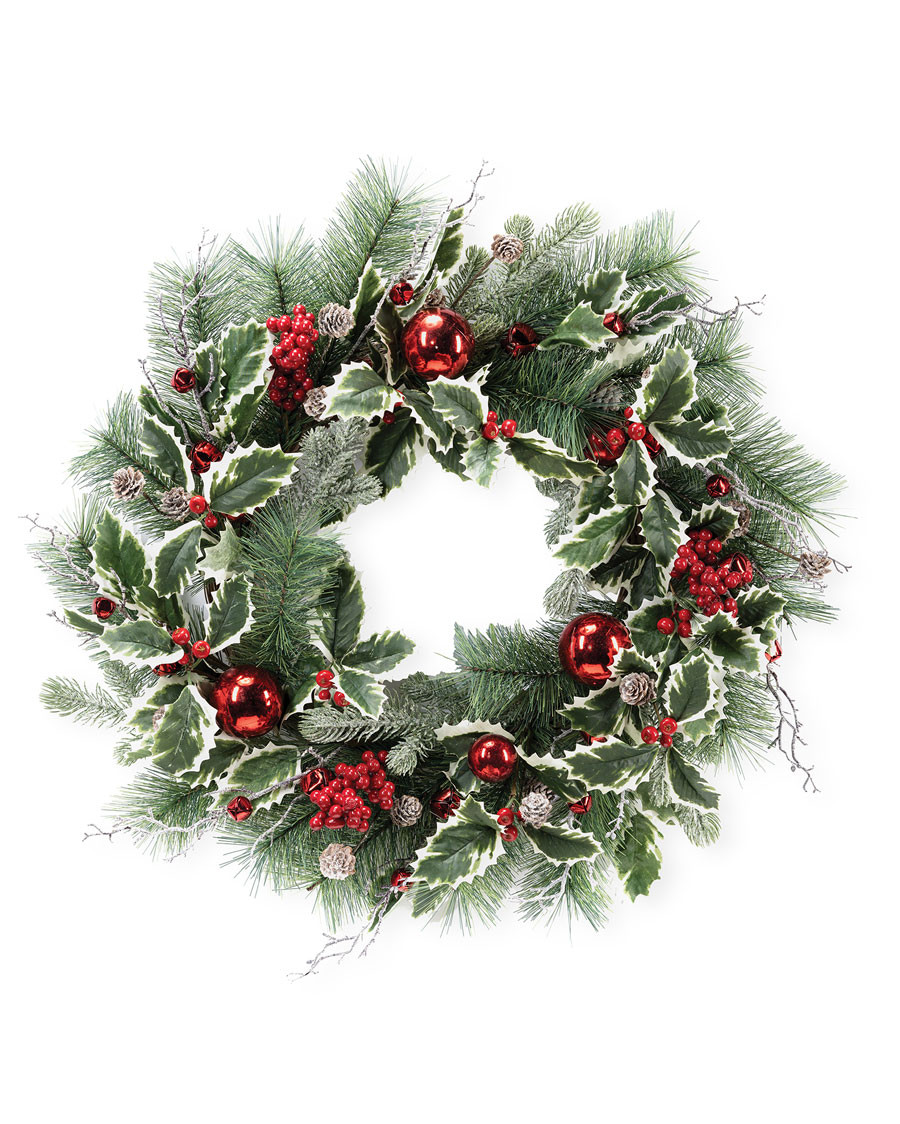 Buy Jingle Bells 24" Artificial Holiday Wreath at Petals.