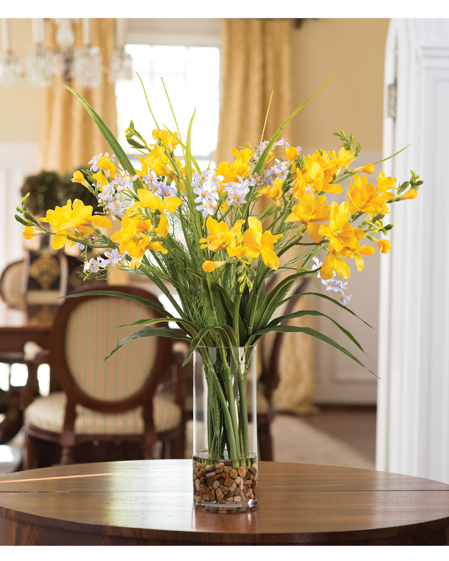 Buy radiant and wonderful Freesia faux flower arrangement - only at Petals.
