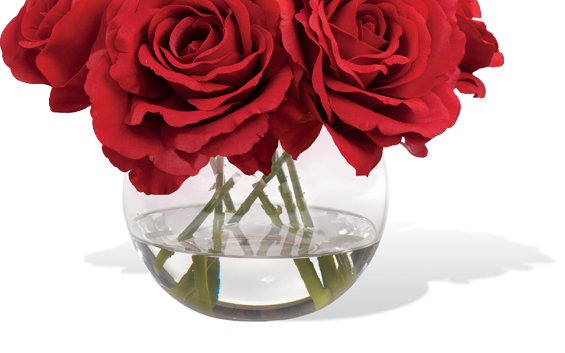 Sweetheart Rose Silk Flower Arrangement - Petals.com